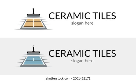 Modern Ceramic Tiles Logo Perspective Vector Stock Vector (Royalty Free ...