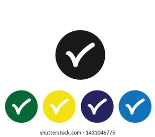 Modern Check Mark Icon Vector Green Stock Vector (Royalty Free ...