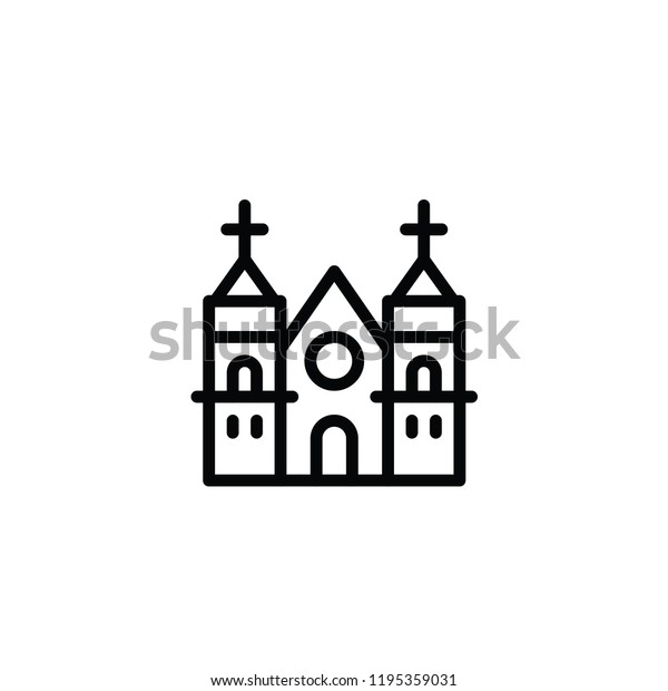 Modern Church Icon Stock Vector (Royalty Free) 1195359031 | Shutterstock