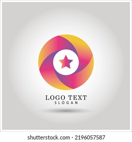 Modern Circle Star Logo Icon Symbol Stock Vector (Royalty Free ...