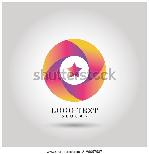 Modern Circle Star Logo Icon Symbol Stock Vector (Royalty Free ...