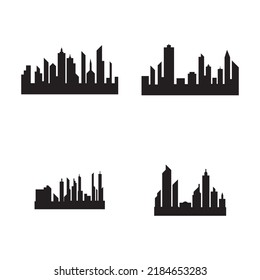 Modern City Skyline Vector Icon Background Stock Vector (Royalty Free ...