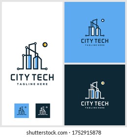 Modern City Tech Logo Design Abstract Stock Vector (Royalty Free ...