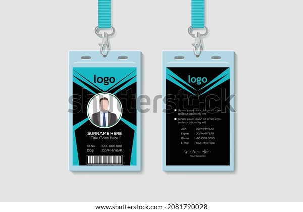 Modern Clean Graphic Id Card Design Stock Vector (Royalty Free ...