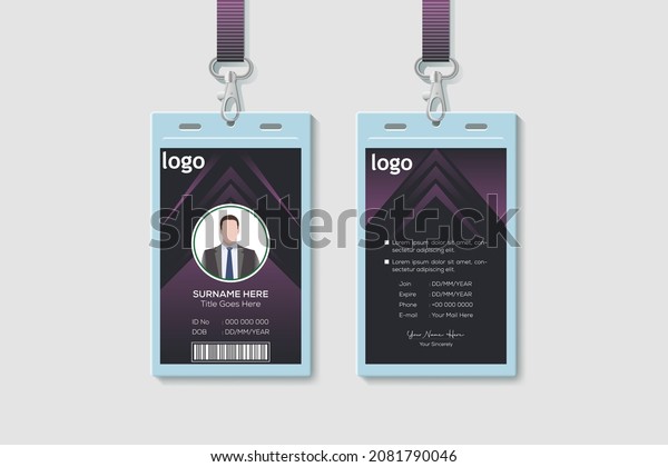 Modern Clean Graphic Id Card Design Stock Vector (Royalty Free ...