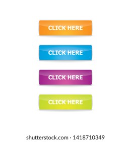 Modern Click Here Buttons Vector Stock Vector (Royalty Free) 1418710349 | Shutterstock