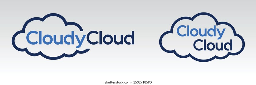 Modern Cloud Logo Design Icon Stock Vector (Royalty Free) 1532718590 ...