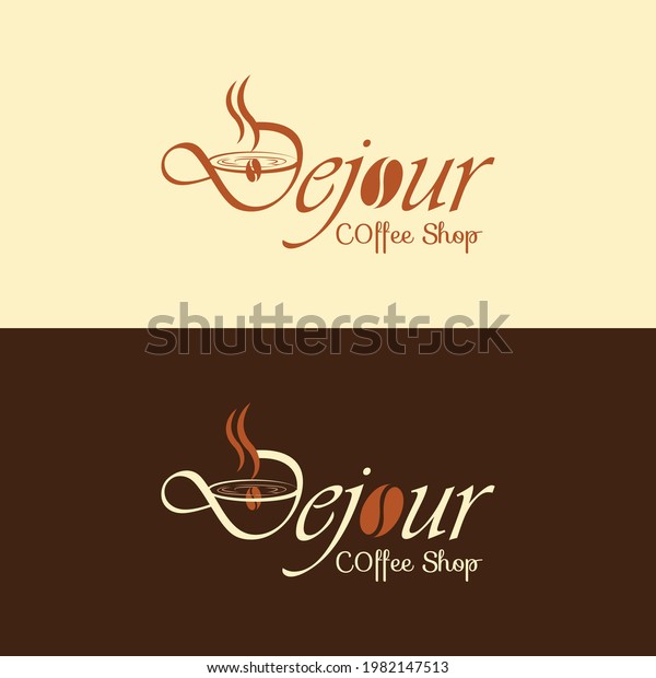 Modern Coffee Shop Logo Design Template Stock Vector (Royalty Free ...
