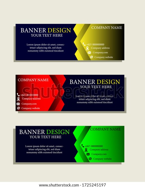 Modern Color Combination Banner Templates Stock Vector (Royalty Free ...