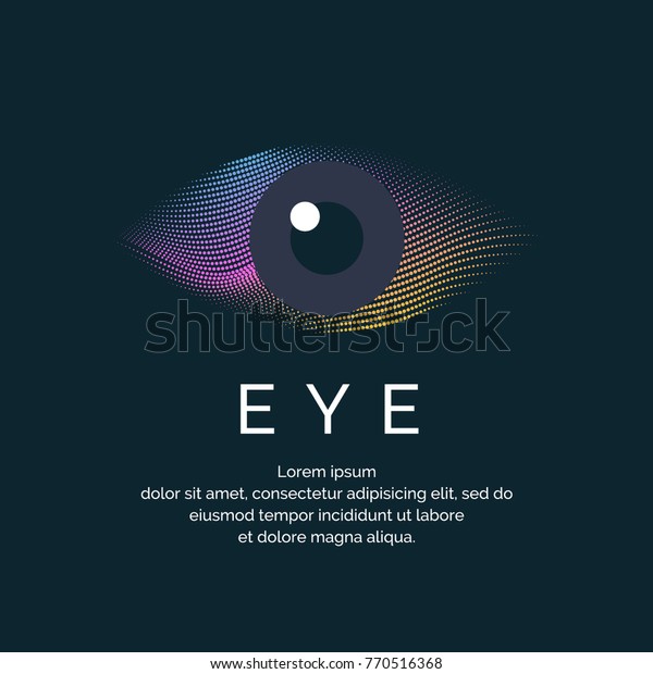 Modern Colored Logo Eye Futuristic Style Stock Vector (Royalty Free ...
