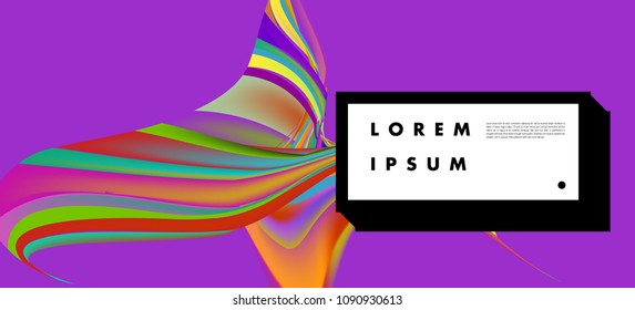 Modern Colorful Flow Poster Wave Liquid Stock Vector (Royalty Free ...