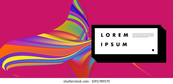 Modern Colorful Flow Poster Wave Liquid Stock Vector (Royalty Free ...