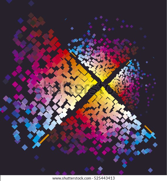 Modern Colorful Pattern Color Square Dynamic Stock Vector (Royalty Free ...