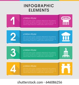 Modern Column Infographic Template Infographic Design Stock Vector ...