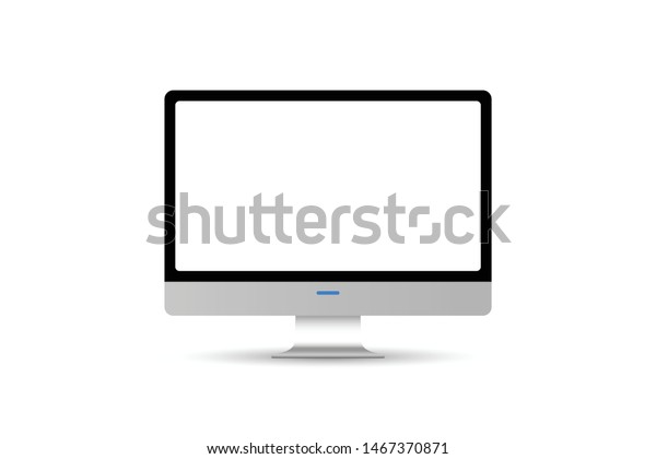 Modern Computer Monitor Vector Simulation Vector Stock Vector (Royalty ...