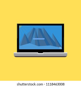 Modern Computer Vector Drawing Laptop Computer Stock Vector (Royalty ...