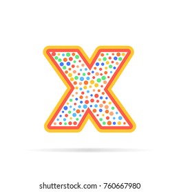 Modern Concept Letter X Dots Symbol Stock Vector (Royalty Free ...