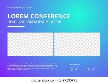 Modern Conference Background Flyer Layoutminimal Geometric Stock Vector ...