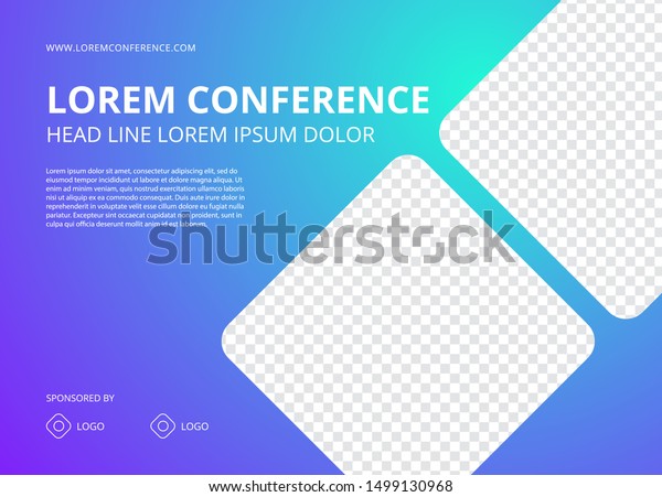 Modern Conference Background Flyer Layoutminimal Geometric Stock Vector ...