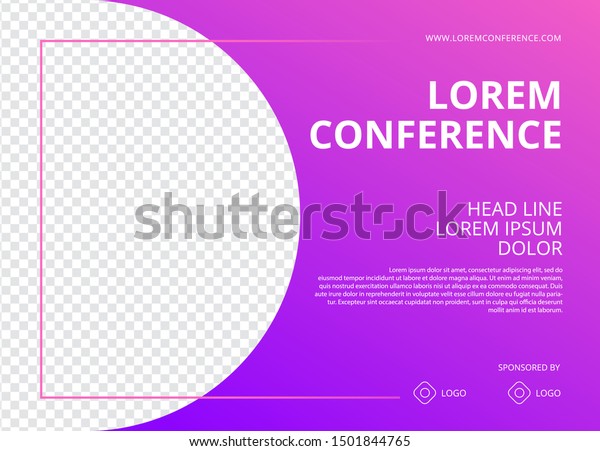 Modern Conference Background Flyer Layoutminimal Geometric Stock Vector ...