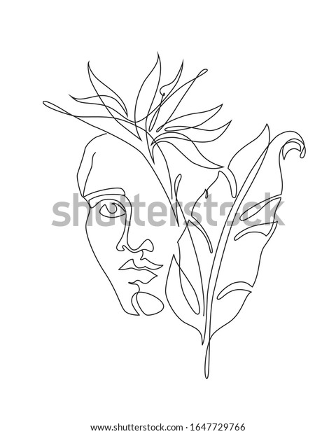 Modern Continuous Line Art Ancient Greek Stock Vector (Royalty Free ...