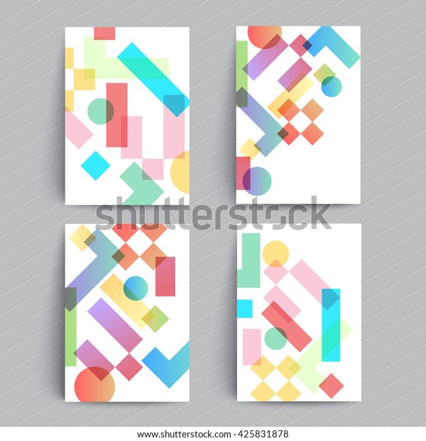 Modern Covers Design Simple Geometric Shapes Stock Vector (Royalty Free ...