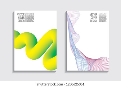 Blended Covers Gradient Wavy Line Shapes Stock Vector (Royalty Free ...