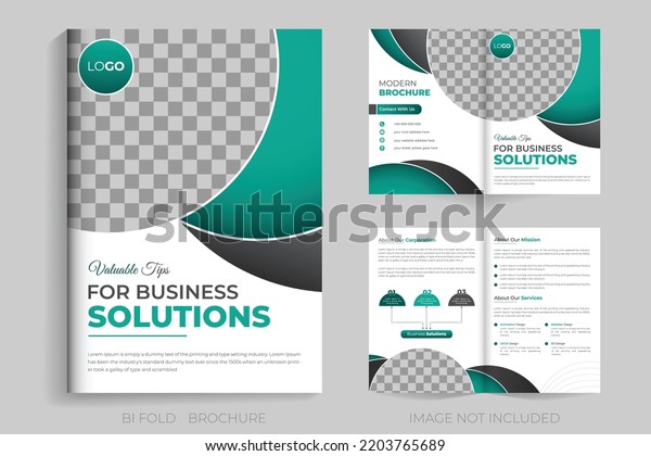 Modern Creative Business Bifold Business Catalog Stock Vector (Royalty ...