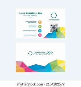Modern Creative Business Card Template Rainbow Stock Vector (Royalty ...