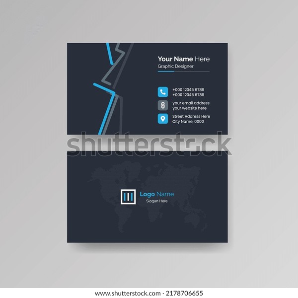 Modern Creative Clean Business Card Design Stock Vector (Royalty Free ...