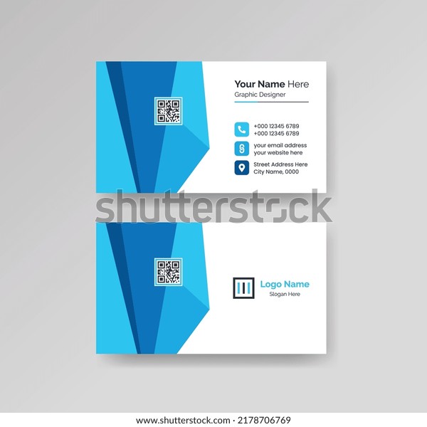 Modern Creative Clean Business Card Design Stock Vector (Royalty Free ...