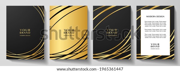 Modern Creative Cover Frame Design Set Stock Vector (Royalty Free ...