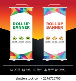 Modern Creative Roll Banner Template Design Stock Vector (Royalty Free ...