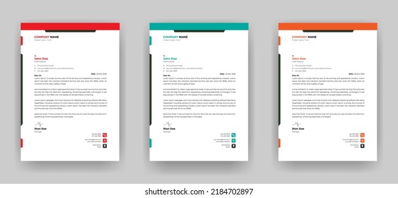 Modern Creative Simple Business Letterhead Design Stock Vector (Royalty ... Modern Creative Simple Business Letterhead Design Stock Vector (Royalty ...