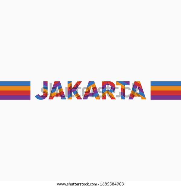 Modern Creative Typography Design Jakarta Indonesia Stock Vector ...