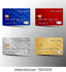 Modern Credit Card Set Template Design Stock Vector (Royalty Free ...