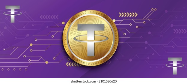 Ilustración vectorial del logotipo Tether (USDT): vector de stock ...