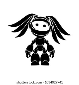 Modern Cute Female Bot Vector: เวกเตอร์สต็อก (ปลอดค่าลิขสิทธิ์ ...
