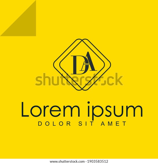 Modern Da Letter Logo Vector Inspiration Stock Vector (Royalty Free ...