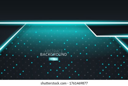 Modern Dark Abstract Technology Background Blue Stock Vector (Royalty ...