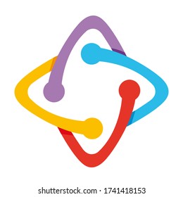 Modern Data Cycle Icon Emblem Stock Vector (Royalty Free) 1741418153 ...