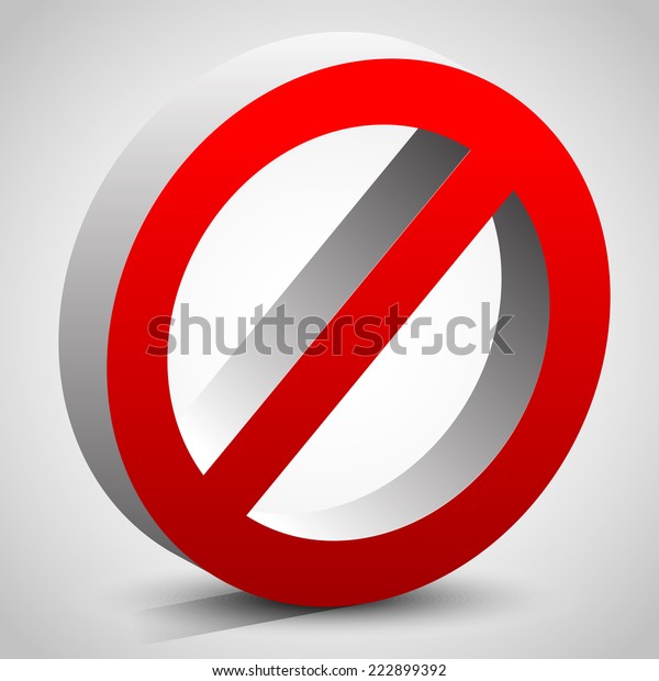Modern Deny Do Not Dont Sign Stock Vector (Royalty Free) 222899392 ...