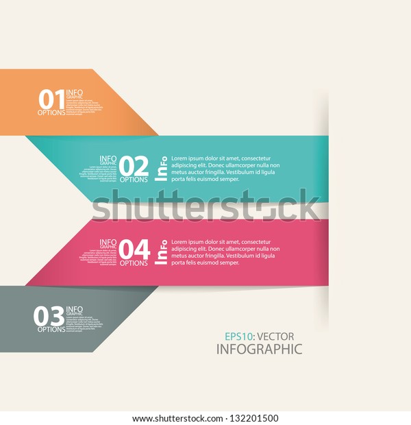 Modern Design Arrow Template Horizontal Cutout Stock Vector (Royalty ...
