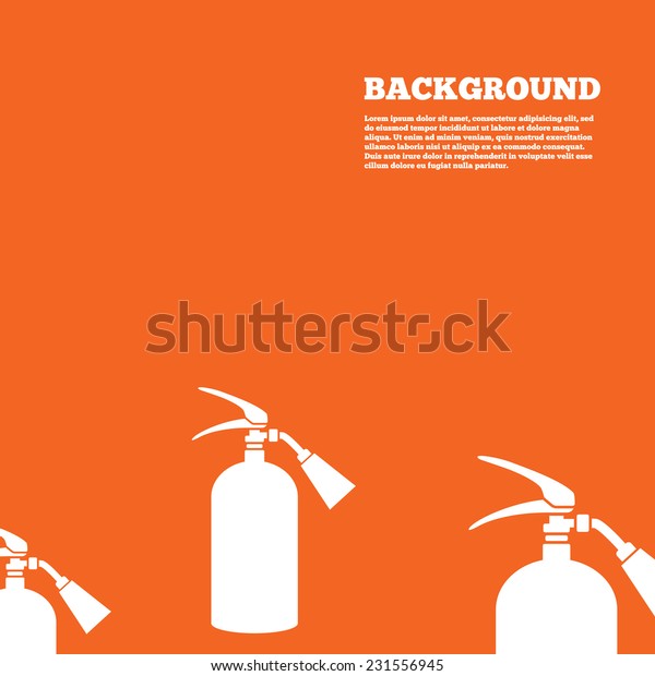 Modern Design Background Fire Extinguisher Sign Stock Vector (Royalty ...