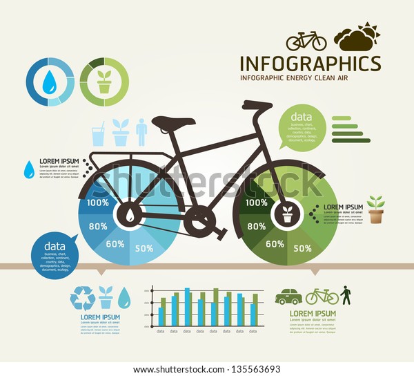 Modern Design Bicycle Template Can Be Stock Vector (Royalty Free) 135563693