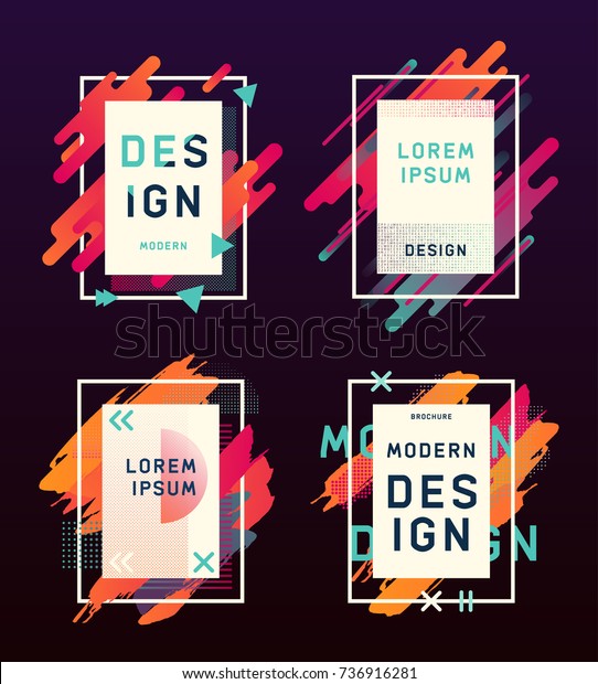 Modern design of blank cards. Background for visit or business ...