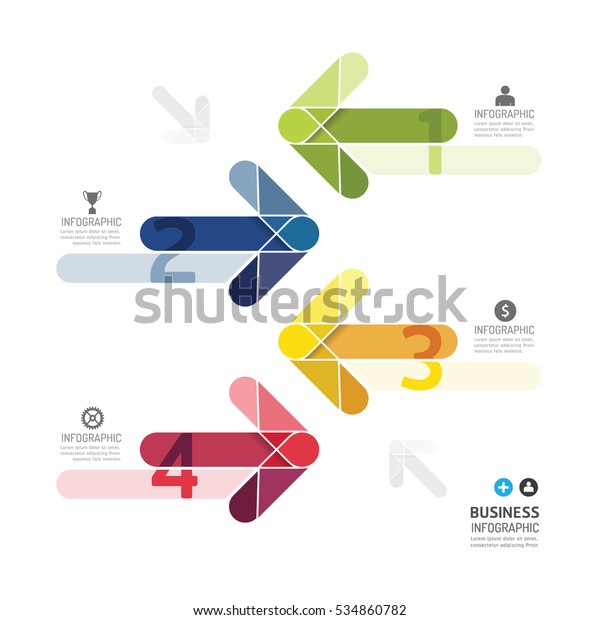 Modern Design Color Arrows Minimal Style Stock Vector (Royalty Free ...