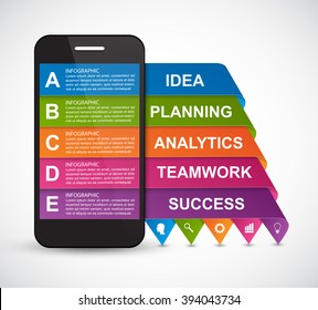Modern Design Creative Infographic Mobile Phone Stock Vector (Royalty ...