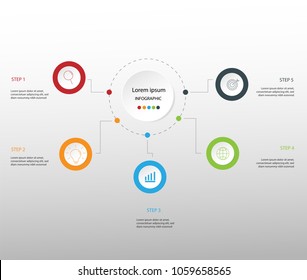 Business Data Visualization Process Chart Abstract Stock Vector ...