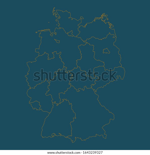 Modern Design Germany Provinces Map Boundaries Stock Vector (Royalty ...